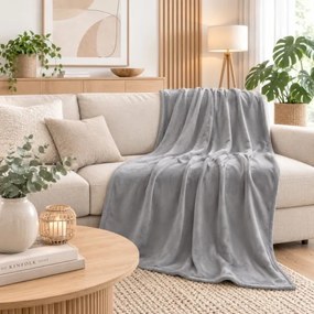 Bellatex Přikrývka KORALL MICRO 200x230 cm Šedá