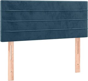 Box spring postel s matrací tmavě modrá 120 x 200 cm samet 3141357