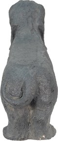 Šedá dekorační socha Jezevčík - 74*19*39 cm