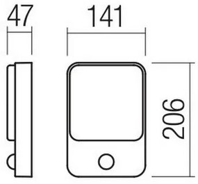 Redo 90131 - LED Venkovní nástěnné svítidlo COLIN LED/9W/230V 3000K IP54 bílá