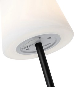 Sada 2 černých dobíjecích stolních lamp 40 cm IP54 - Jude