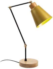 Lampa v černé a žluté barvě s kovovým stínidlem (výška 52 cm) Manavgat – Opviq lights