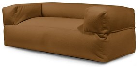 Hnědý sedací vak z textilie bouclé Sofa MooG – SLOWDOWN