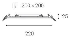LED2 - LED Koupelnové podhledové svítidlo SLIM LED/20W/230V IP43 CRI 90