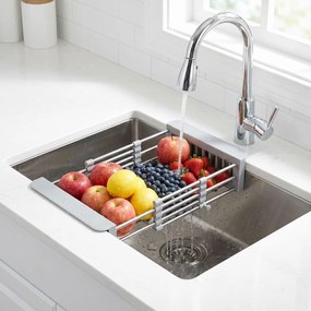 Teleskopický odkapávač na dřez REA P14487A, šedý