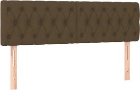 Box spring postel s matrací tmavě hnědá 160x200 cm textil 3140308
