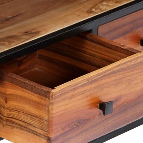 TV stolek 120 x 30 x 40 cm masivní recyklované dřevo a ocel 282726