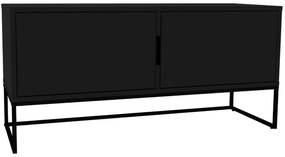 OnaDnes -20% Matně černý lakovaný TV stolek Tenzo Lipp 118,5 x 43 cm