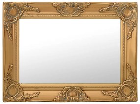 Nástěnné zrcadlo barokní styl 60 x 40 cm zlaté 320329