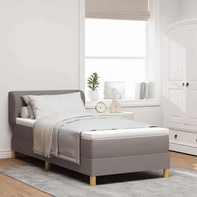 Postel s boxspringem s čelo Taupe 100 x 200 cm textil 3340203