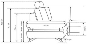Sedací souprava AVESTA II | 199x272 cm | rozkládací + úložný prostor | VÝBĚR TKANIN