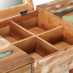 Toaletní stolek se zrcadlem 112 x 45 x 76 cm recyklované dřevo 323591
