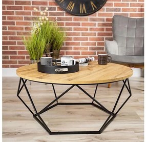 HowHomely Konferenční stolek DIAMOND 40x90 cm černá/hnědá 10-1562-90-BOL-MDF