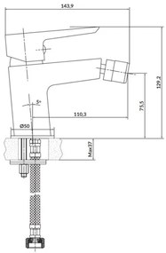Cersanit S951-349 - Bidetová baterie MILLE černá