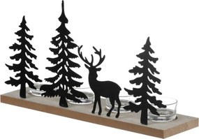 Adventní svícen černý JS456 BK