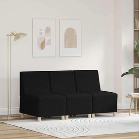 Modulová sedačka bez opěradel 3 ks Černá textil 3399794