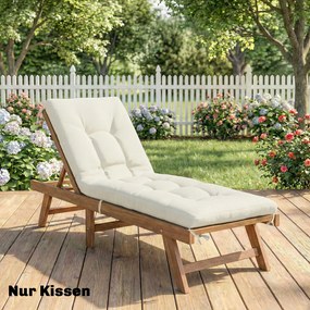 Outsunny Polštář z palety Odnímatelný sedák s upevňovacími popruhy Polštář z palety pro většinu lehátek 198x65x13cm Béžová barva