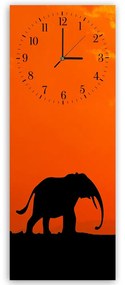 Gario Hodiny na zeď Putování slona Rozměry: 25 x 65 cm