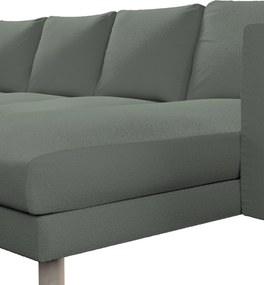 Potah na pohovku IKEA Norsborg 4-místná se šezlongem barva zelená látka pletený vzor