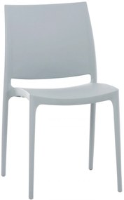 Plastová židle May - Světle šedá