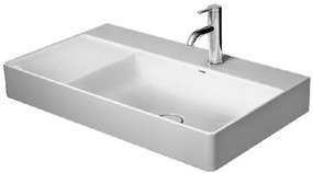 Duravit DuraSquare - Umyvadlo nábytkové 80x47 cm, s 1 otvorem pro baterii vpravo, DuraCeram, alpská bílá 2349800071