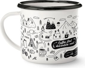 Tchibo - Smaltovaný hrnek na kávu „Adventure“, 380 ml
