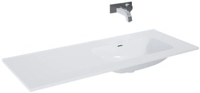Elita Skappa, nábytkové umyvadlo bez otvoru (80+40)x46x2 cm, pravé, bílá lesklá, ELT-146037