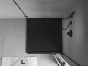 Mexen Flow čtvercový sprchový kout slim 100 x 100 cm, černý mat - 46S701010