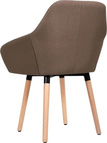Jídelní židle 2 ks hnědé textil 283462