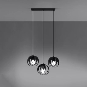 Sollux Lighting Závěsné svítidlo TULOS 3L černé