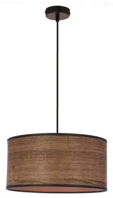 Candellux Lustr na lanku LEGNO 1xE27/40W/230V pr. 30 cm hnědá CA0862