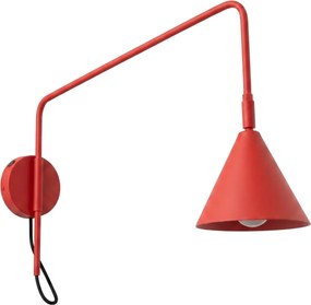 Sollux Lighting Nástěnné svítidlo NOX 1 červené s vypínačem