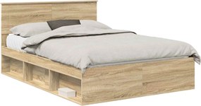 Rám postele s čelo Sonoma 140 x 190 cm Kompozitní dřevo 3407870