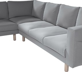 Potah na pohovku IKEA Norsborg rohová 5-místná barva šedá látka sametová