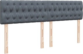 Box spring postel s matrací tmavě šedá 200x200 cm samet 3287837