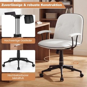 Costway Kancelářská židle ergonomická psací židle z umělé kůže