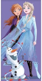 CARBOTEX - Dětská bavlněná osuška Ledové království - Frozen - Elsa a Anna / 100% bavlna / 70 x 140 cm