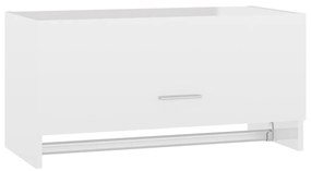 Šatní skříň bílá s vysokým leskem 70 x 32,5 x 35 cm dřevotříska - Default Title