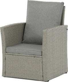 Zahradní sedací souprava AZS-A1523 GREY, polyratan, šedá (114 x 63) cm