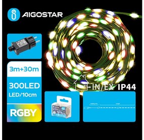 Aigostar - LED Venkovní vánoční řetěz 300xLED/8 funkcí 33m IP44 multicolor