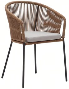 OnaDnes -20% Béžová pletená jídelní židle Kave Home Yanet