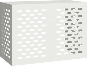 vidaXL Ochrana klimatizace Bílá 100 x 50 x 70 cm Ocel [865898]