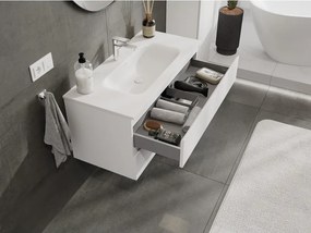 Mexen Orio, koupelnová skříňka 100 cm s umyvadlem Vela, 2 zásuvky, bílá matná, 91A10-10047-2-BFF01-W23M01