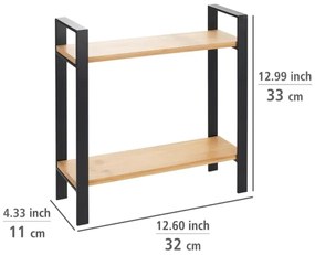 WENKO 53029100 - Police LOU 32x33 cm černá/hnědá