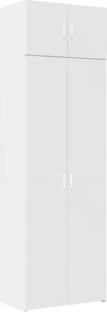 Úzká úložná bílá 70 x 42,5 x 225 cm kompozitní dřevo 3281329