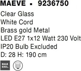 Závěsné svítidlo NOVA LUCE MAEVE Ε27 9236750 bez žárovky