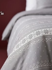Sinsay - Sada ložního prádla se vánočním vzorem - šedá