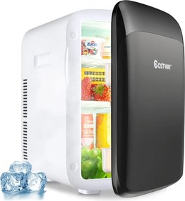 Costway 15 L mini lednice 2 v 1 Přenosná mraznička s funkcí chlazení a ohřevu