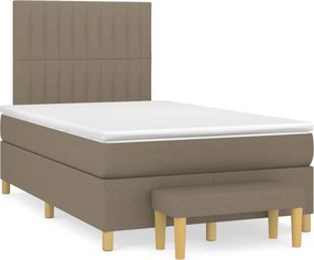 Box spring postel s matrací taupe 120x200 cm textil 3137305