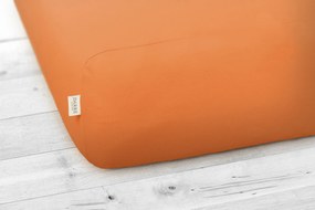 Jersey prostěradlo středně oranžové na výšku matrace do 20 cm Velikost: 100 x 200